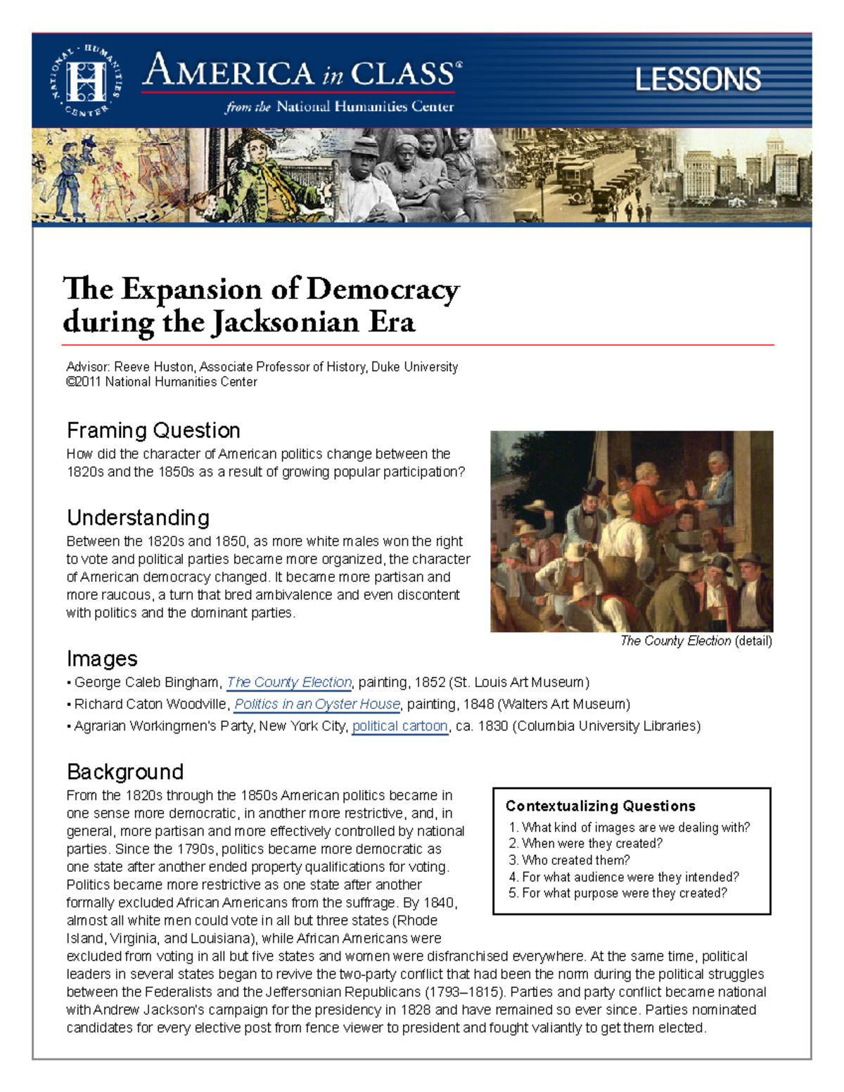 PER4 Jacksonian Democracy-Student Version Image Analysis Student ...