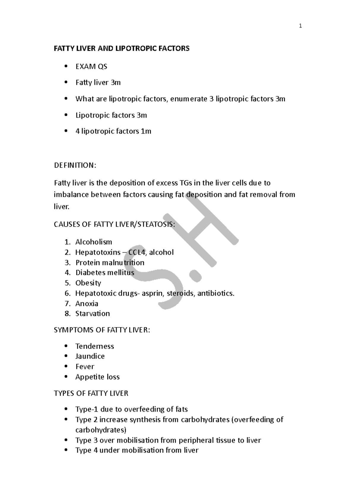 Fatty Liver AND Lipotropic Factors - FATTY LIVER AND LIPOTROPIC FACTORS ...