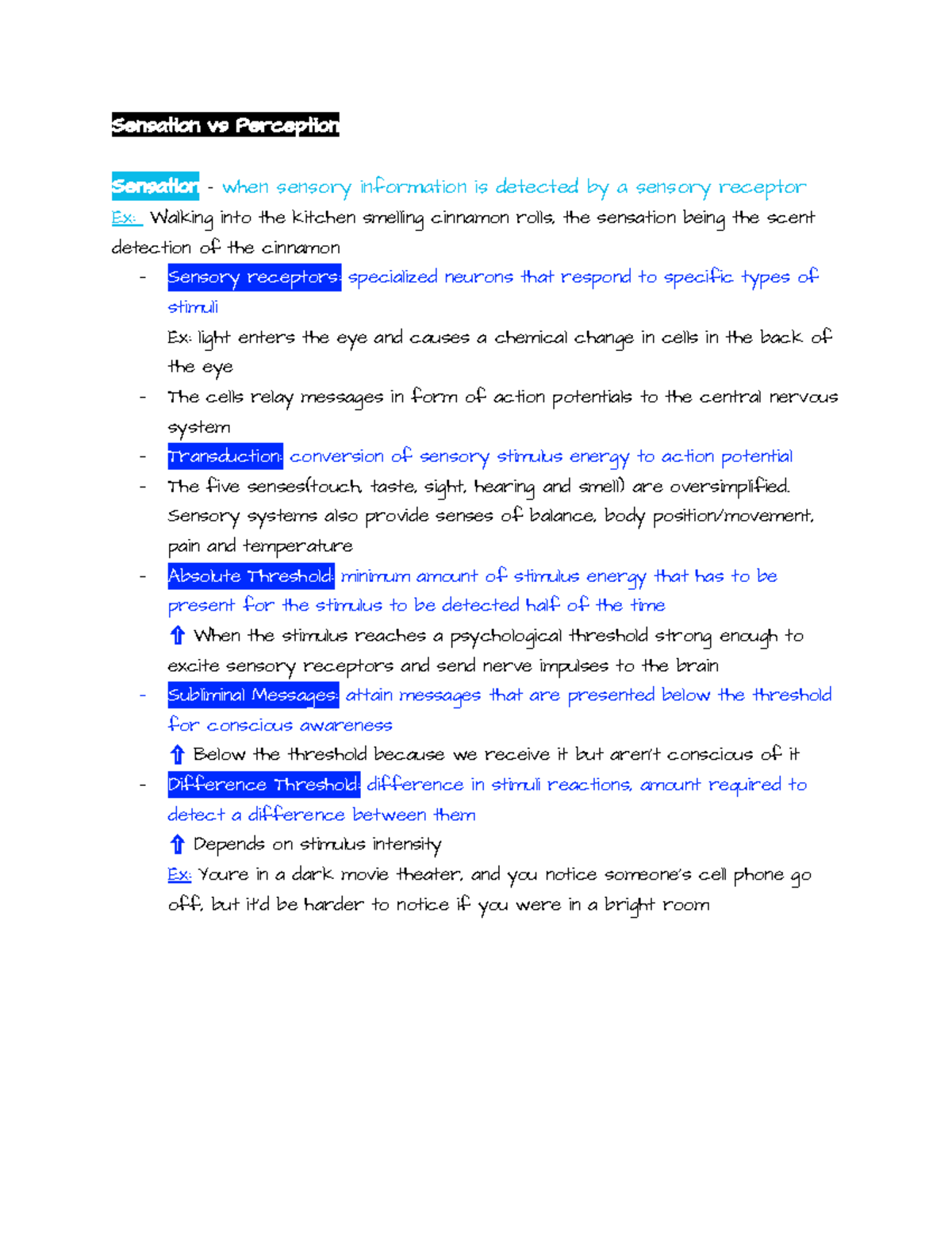 Essentials of Psychology - Chapter 5 (Sensation and Perception ...
