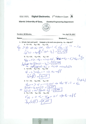 2019 - Midterm Exams from past years - Digital Electronics - Studocu