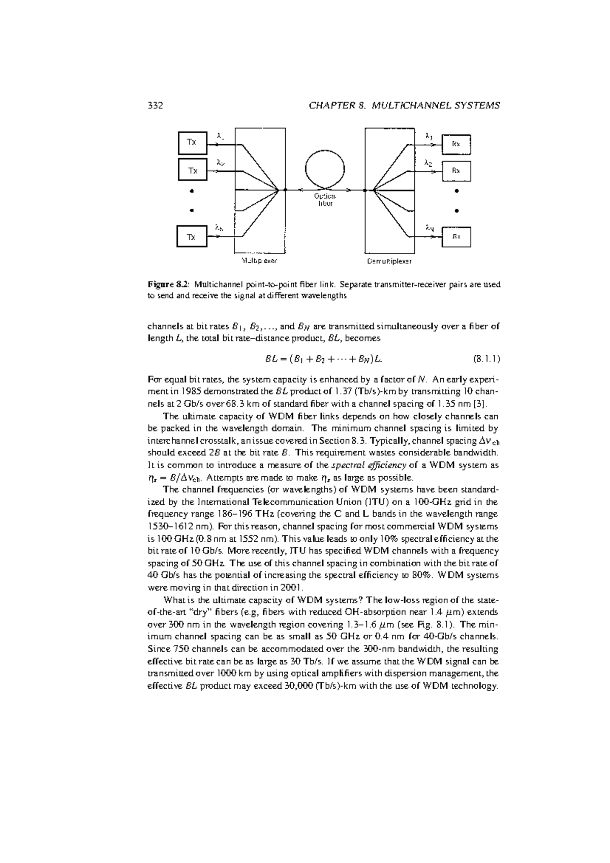 Fiber-Optic Communication Systems (67) - 332 CHAPTER 8. MULTICHANNEL ...