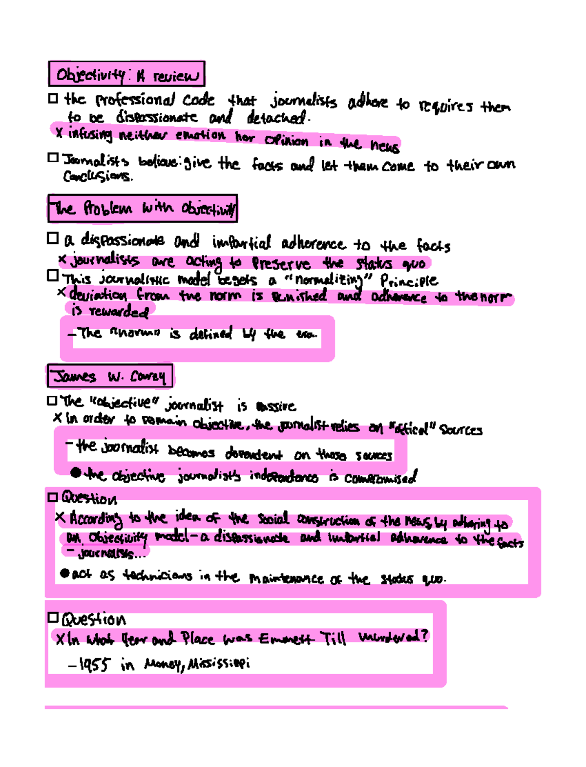 Lecture #10 the social construction of the news - Objectivity A review ...