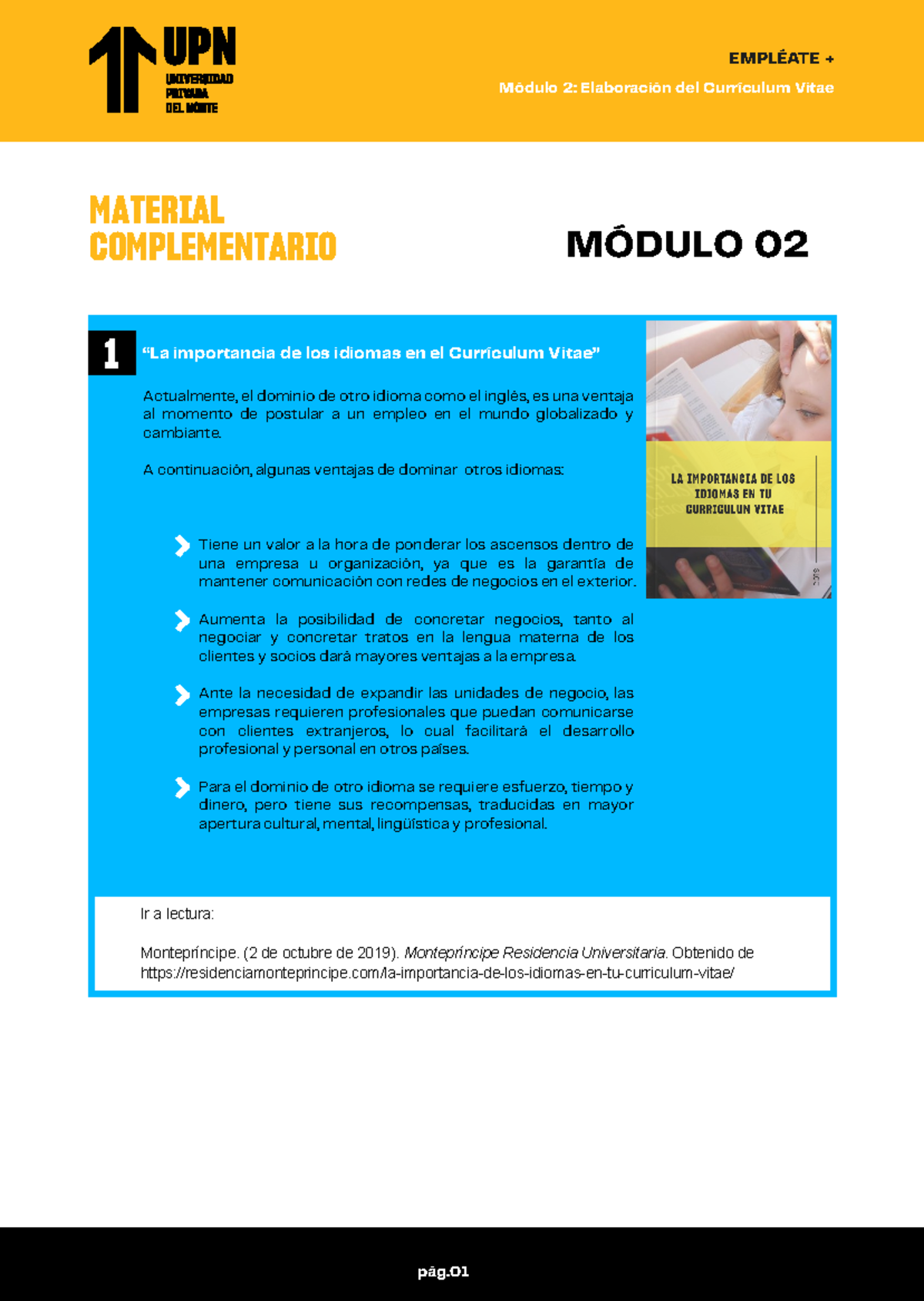 MC MO2 Lecturas - how - Módulo 2: Elaboración del Currículum Vitae MATERIAL COMPLEMENTARIO ...