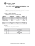 CHM-115L - General Chemistry II - Lab - Studocu