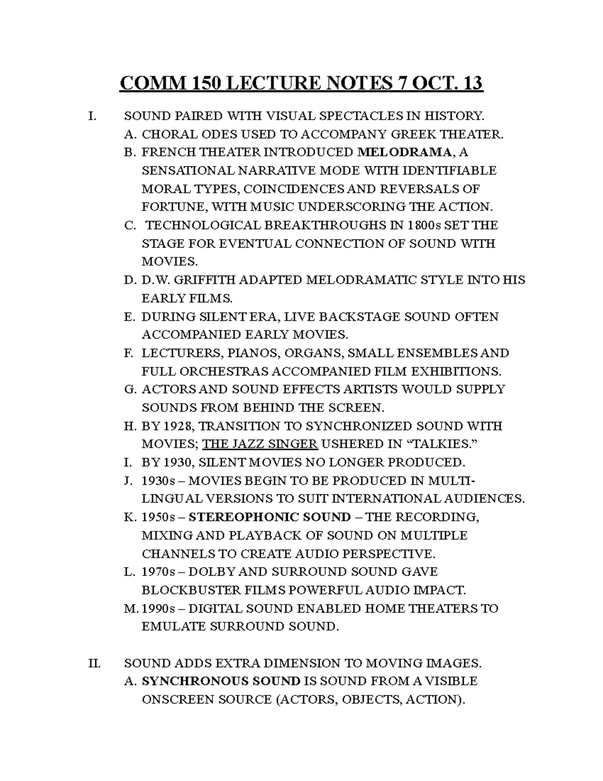 COMM 150 FA22 Lecture Notes OCT. 13 - COMM 150 LECTURE NOTES 7 OCT. 13 ...