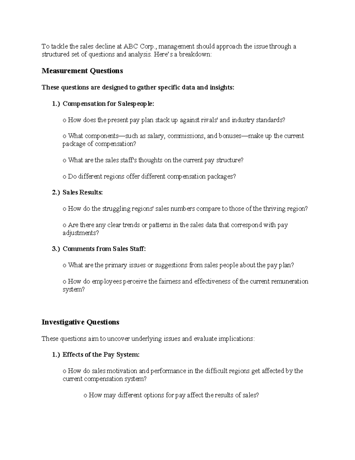 02 activity 122 - BBBBBBBBBBBBBBBBBBBBB - To tackle the sales decline ...