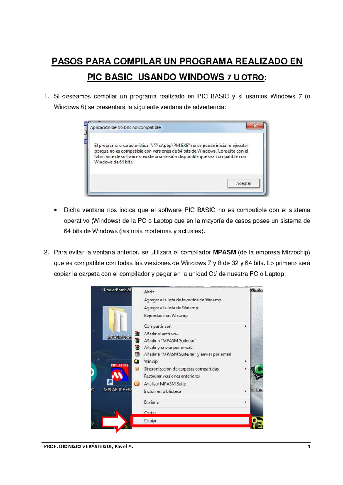 Pasos PARA Compilar UN Programa Realizado EN PIC Basic Usando Windows 7 ...