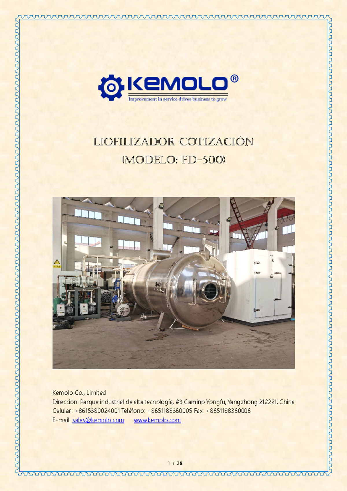 Kemolo Liofilizador FD-500 Raúl álvarez Mexico - LIOFILIZADOR ...