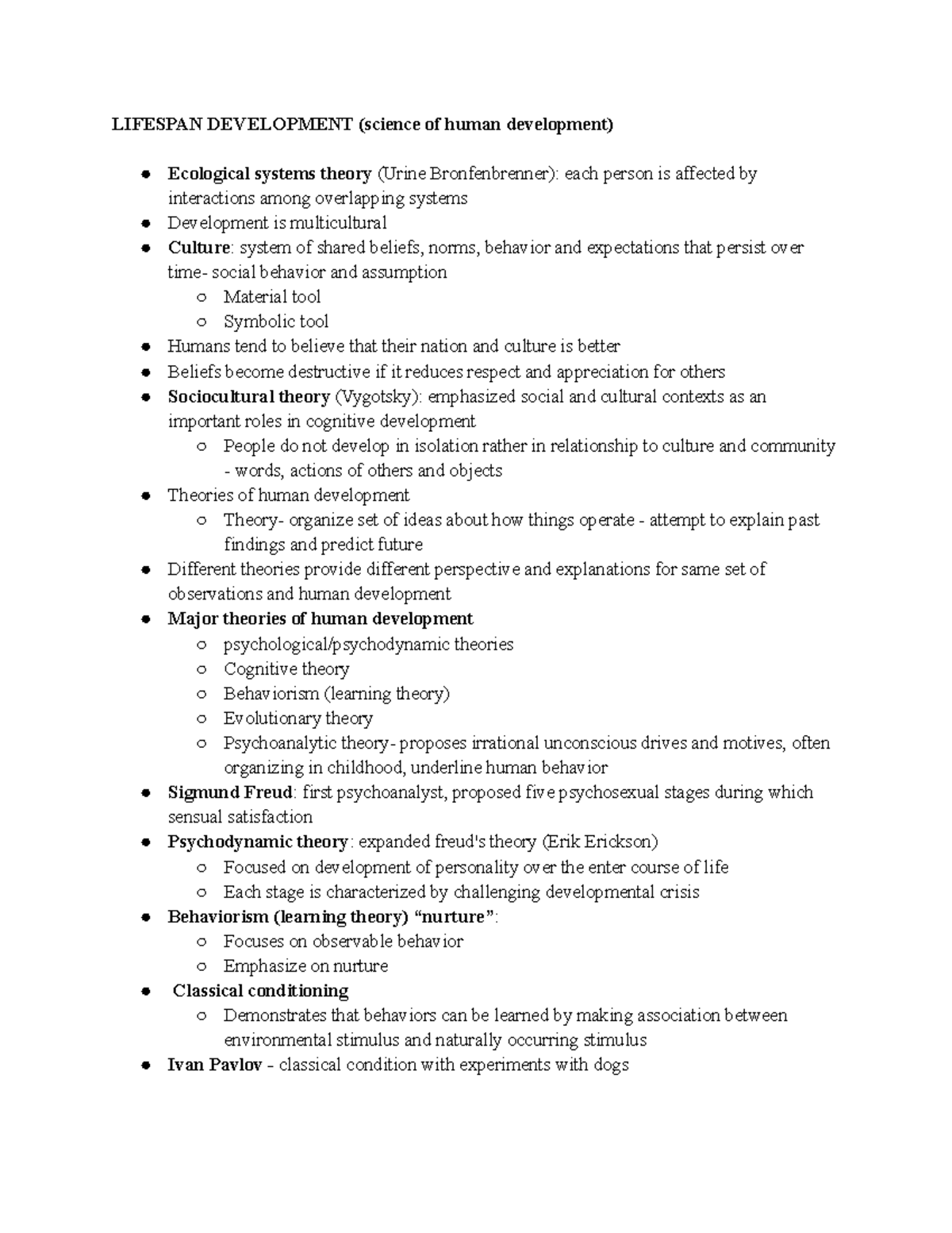 Lifespan dev 1 - science of human development - LIFESPAN DEVELOPMENT ...