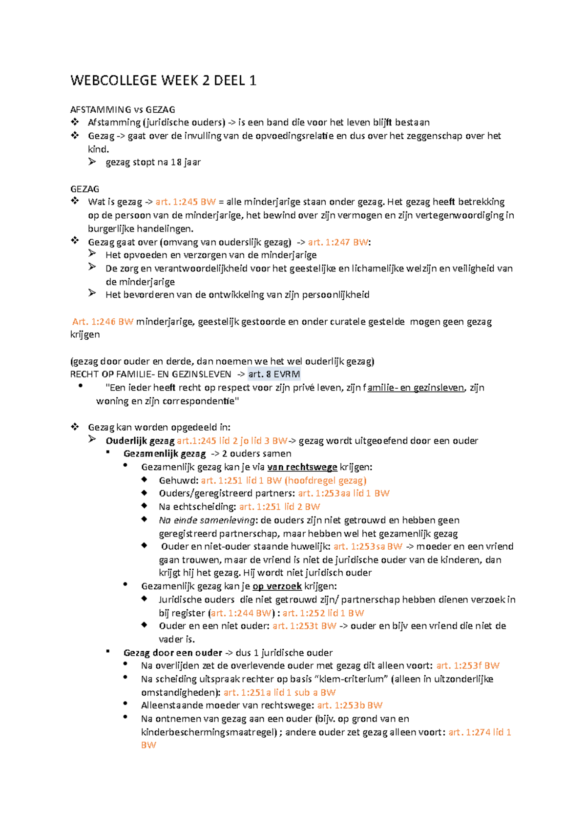 Webcolleges blok 1 sjd civiel jeugdrecht - WEBCOLLEGE WEEK 2 DEEL 1 ...