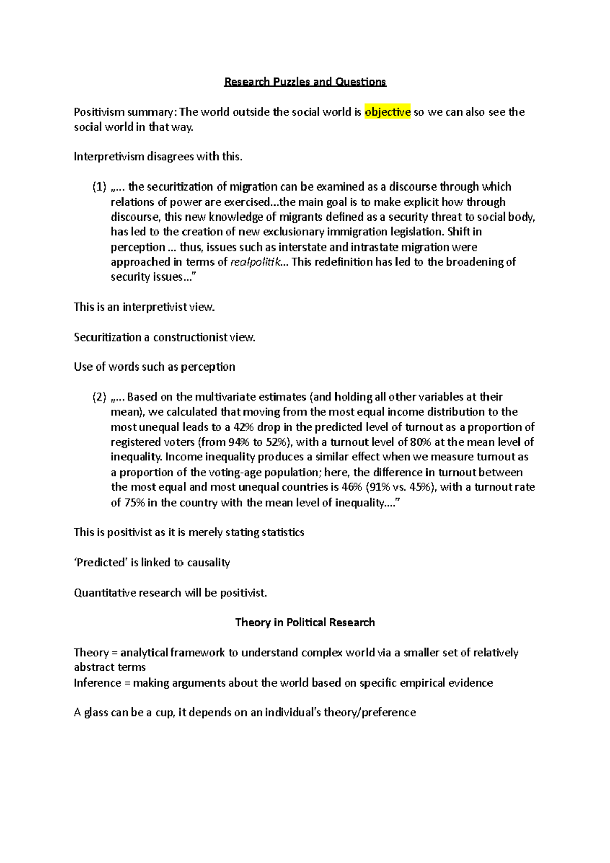 Research Puzzles and Questions - Research Puzzles and Questions ...