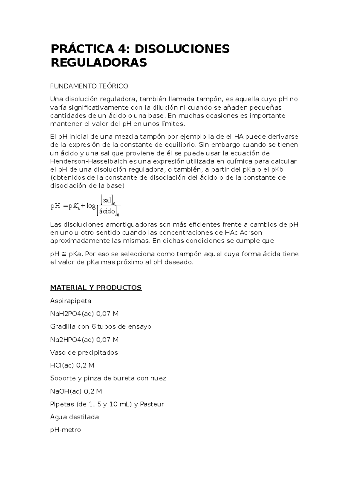 Wuolah-premium- Practica-4- Ampliacion - PRÁCTICA 4: DISOLUCIONES REGULADORAS FUNDAMENTO TEÓRICO ...