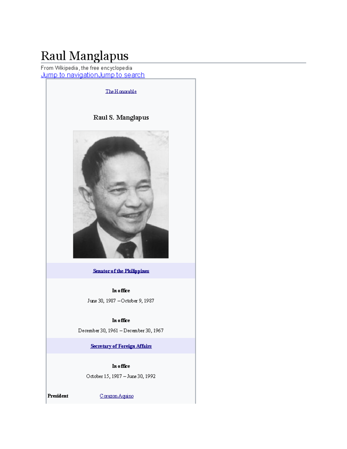 9 - You can use this as reference. - Raul Manglapus From Wikipedia, the ...