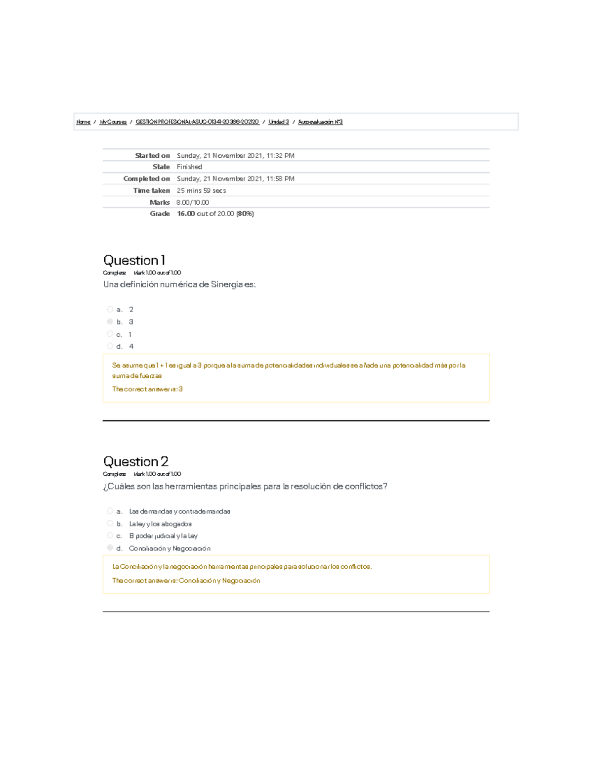 Autoevaluacion-n3-gestion-profesional compress - Home / My Courses / GESTIÓN - Studocu