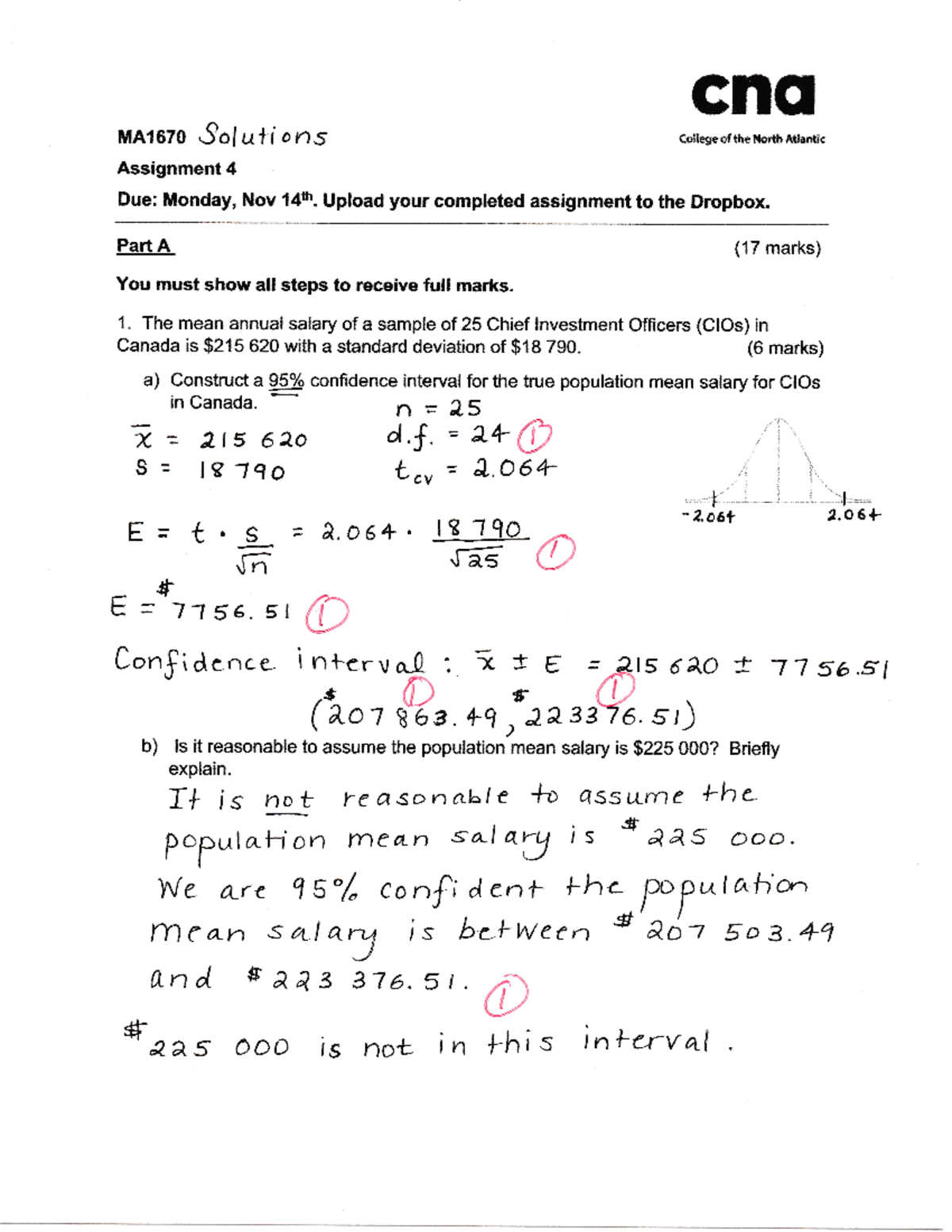 Assignment 4 Solutions - stats 2500 - Studocu