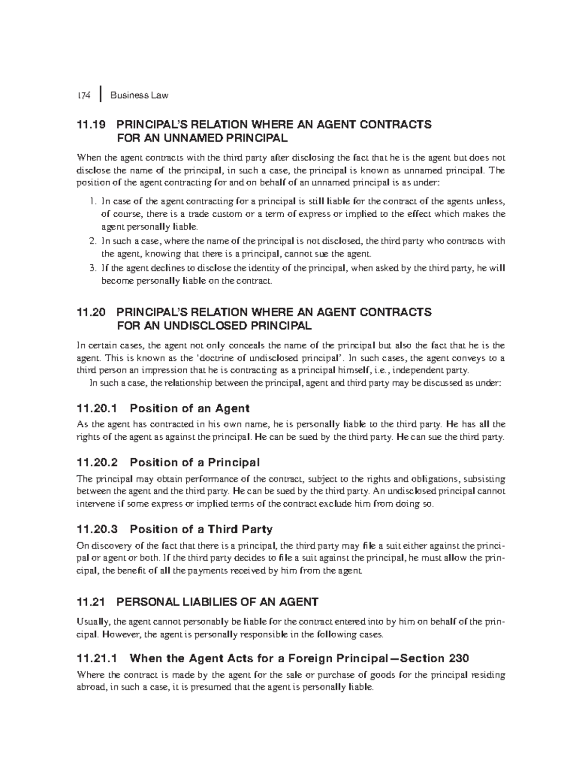 Zlib - n/a - 174 Business Law 11 PRINCIPAL’S RELATION WHERE AN AGENT ...