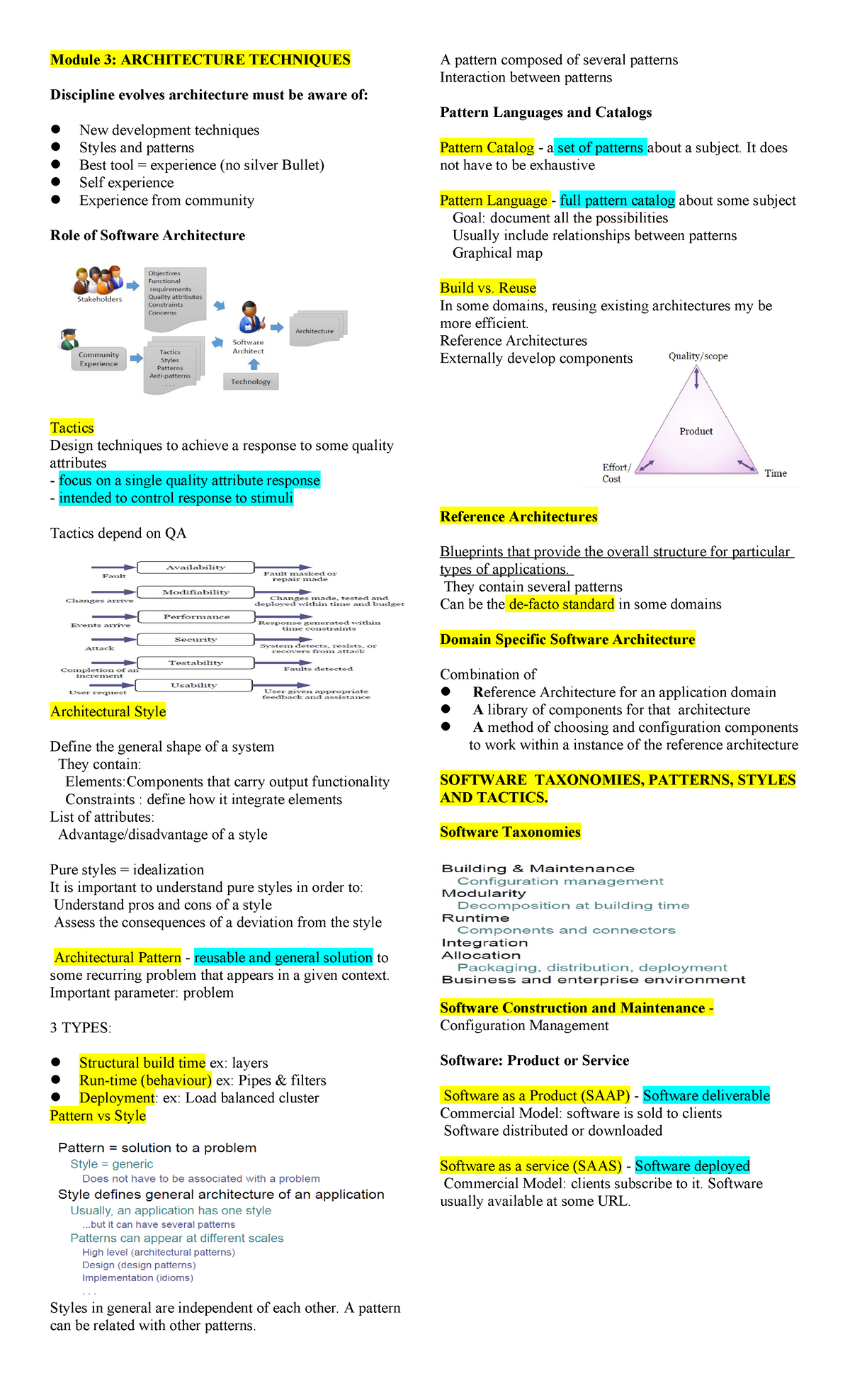 2nd exam - BJHHH - Module 3: ARCHITECTURE TECHNIQUES Discipline evolves ...