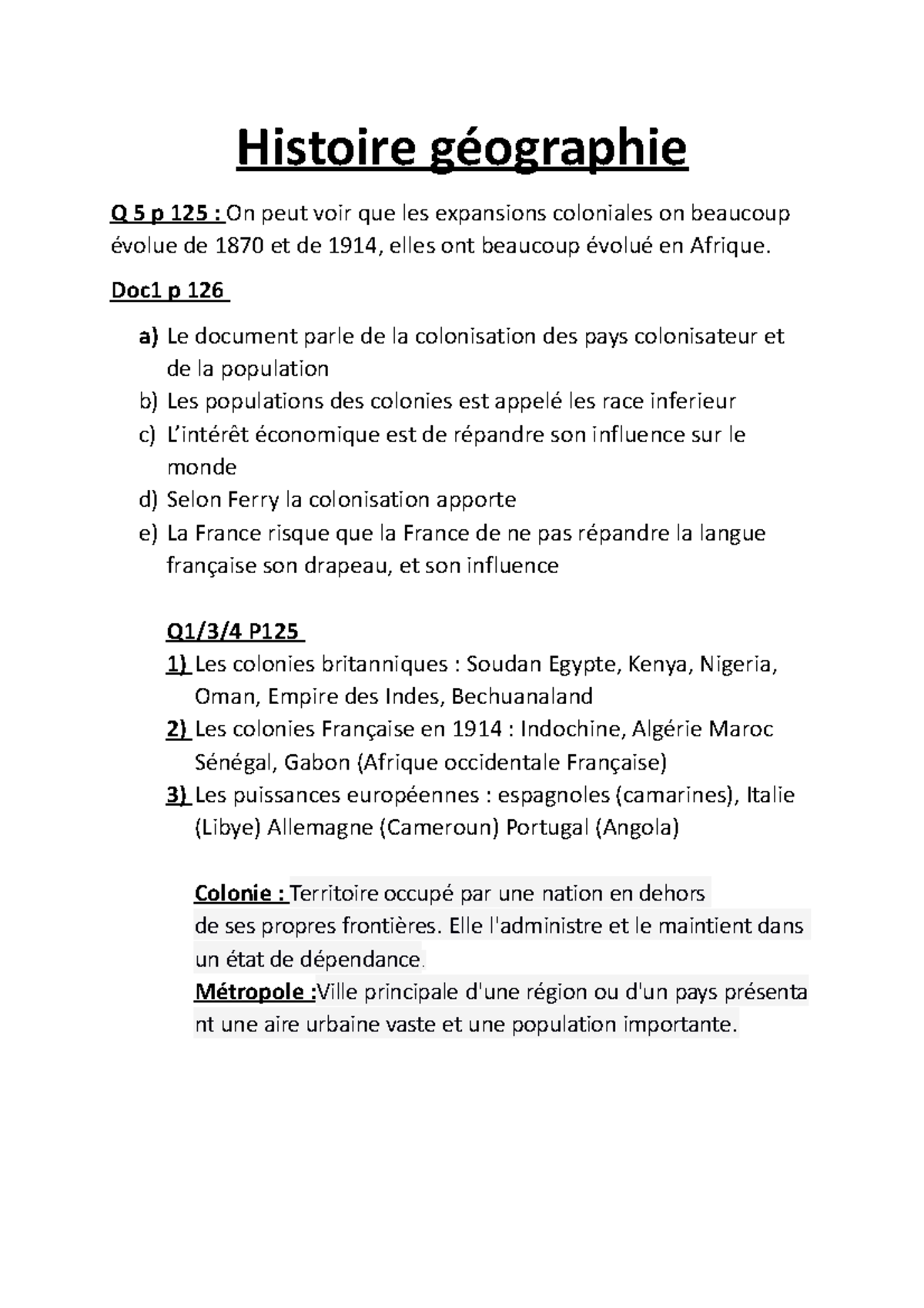 Hisoitre nouveau chgapitredas - Histoire géographie Q 5 p 125 : On peut ...