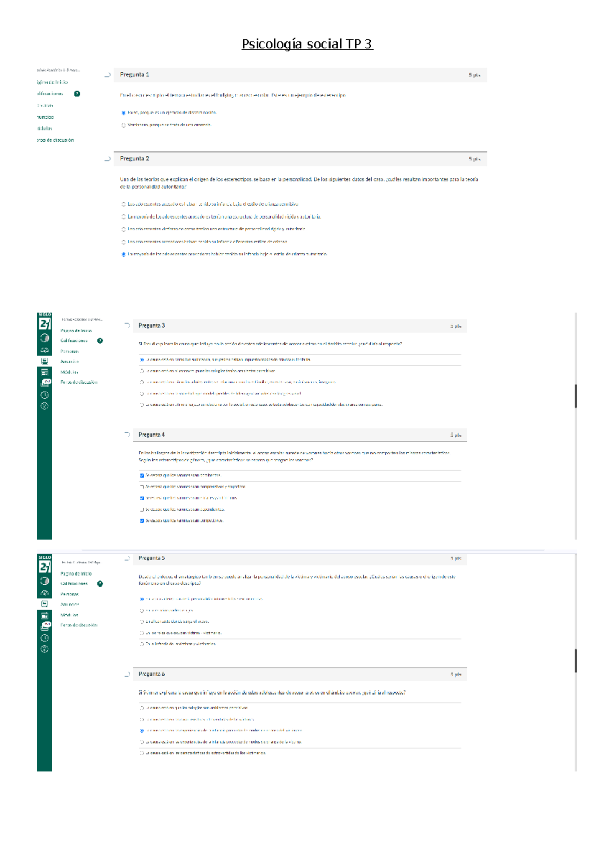 TP 3 Pisco Social - Psicología social TP 3 eriodo Academico Mayo ...
