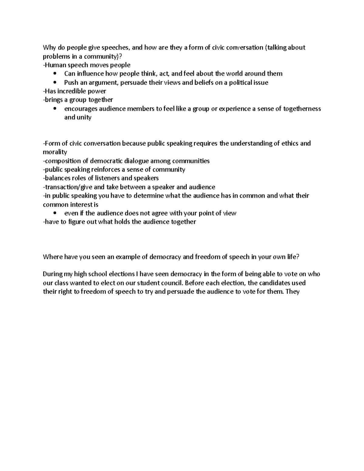 Com 101 Assignemnt 1 - COM 101 Assignment 1 - Why do people give ...