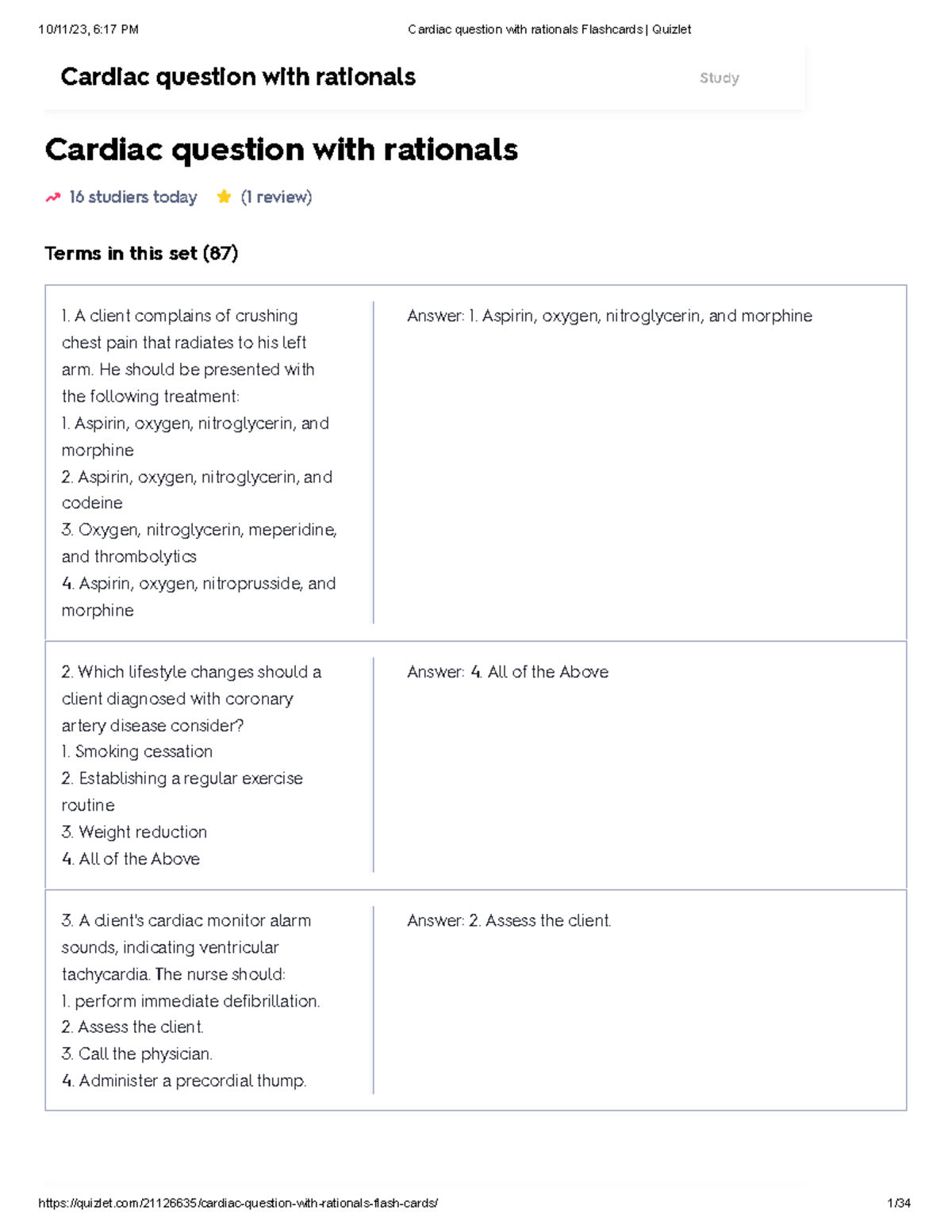 Cardiac-question-with-rationals-Flashcards-Quizlet - Cardiac question ...