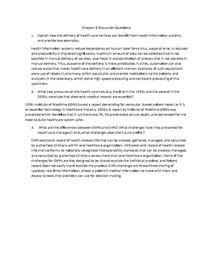 Module 1 Chapter 4 Questions - Chapter 4 Discussion Questions: 1 ...