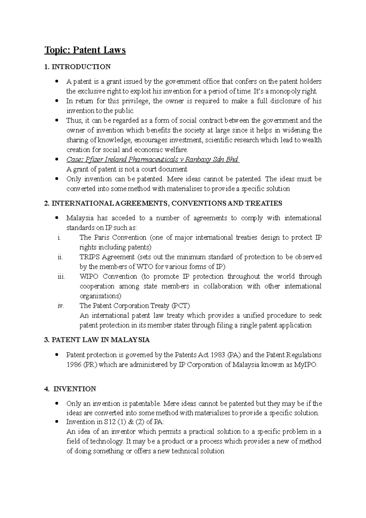 Patent - Intellectual property (IP) refers to creations of the mind ...