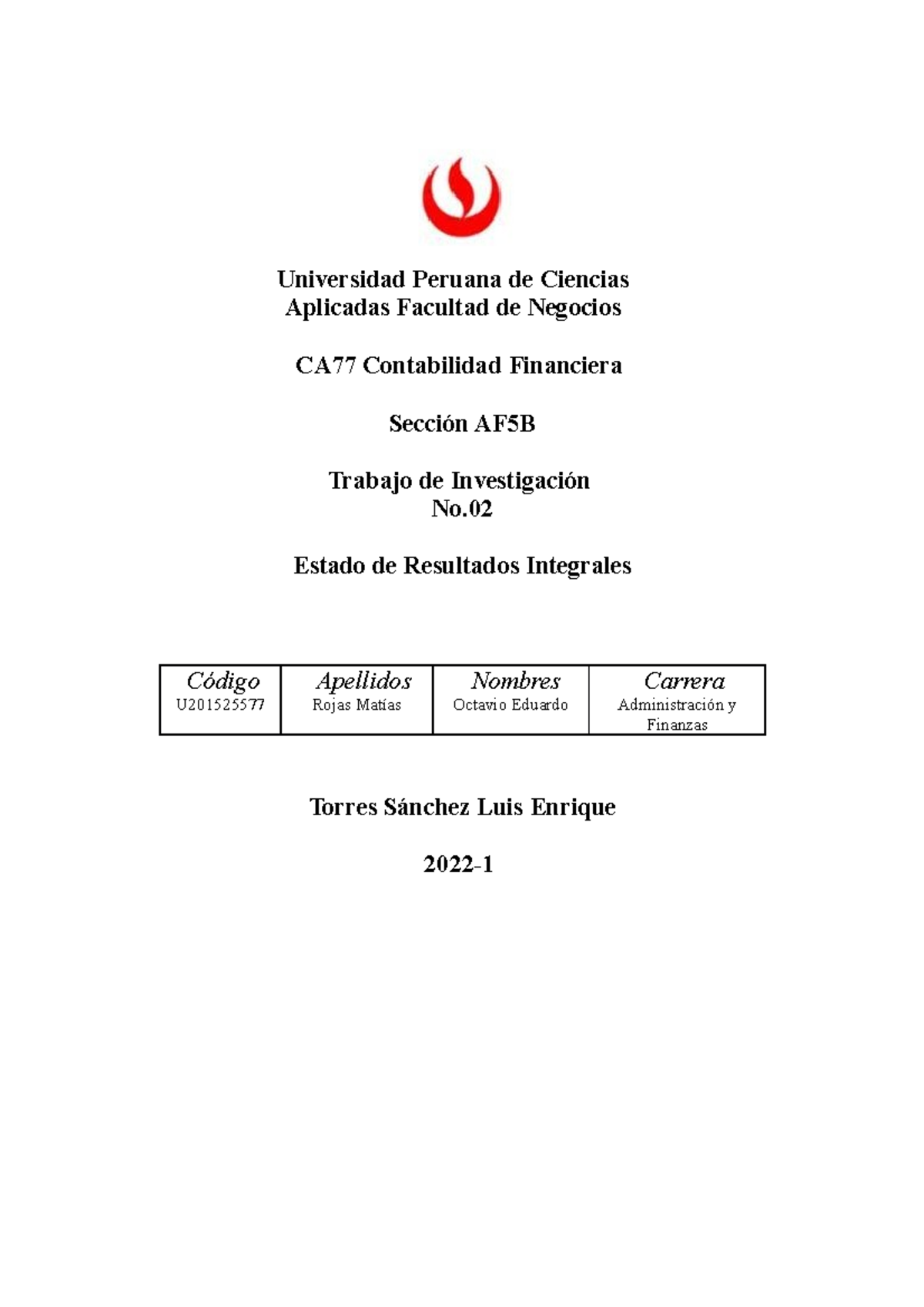 AF5B E2 Rojas Octavio - Documento de segundo entregable - Universidad ...