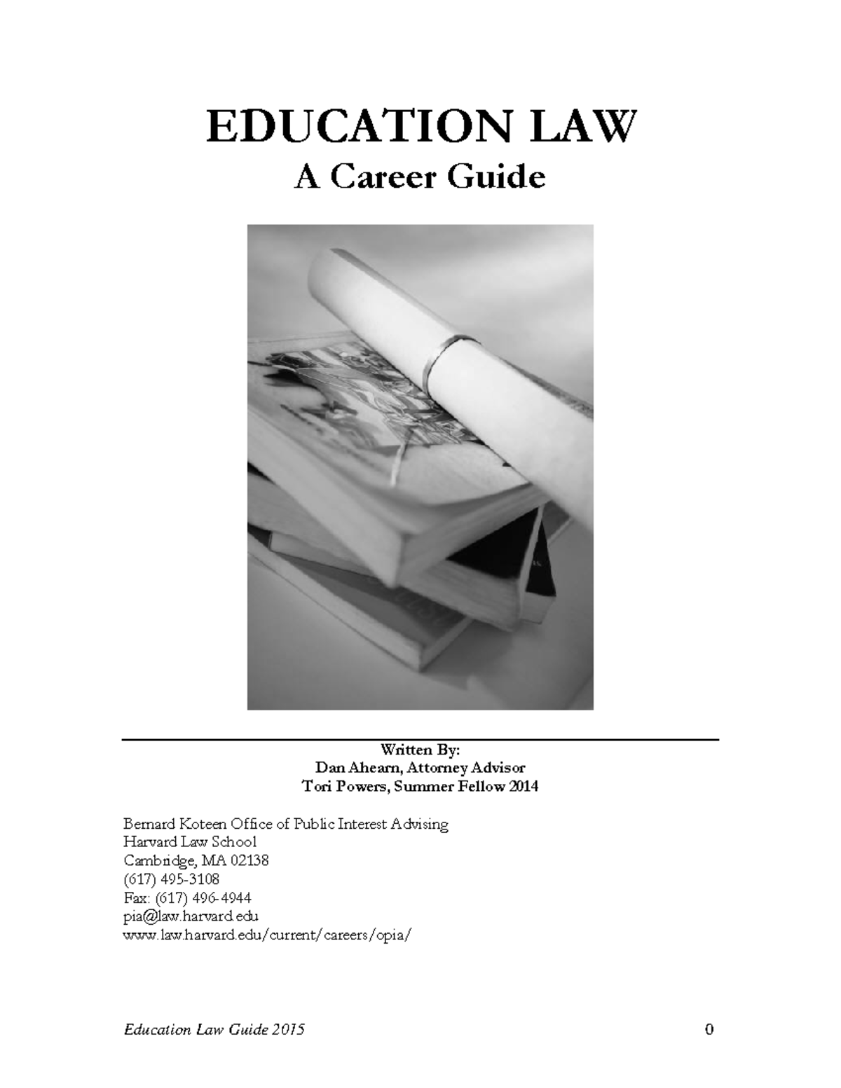 2015 educationlawguide final - EDUCATION LAW A Career Guide Written By ...