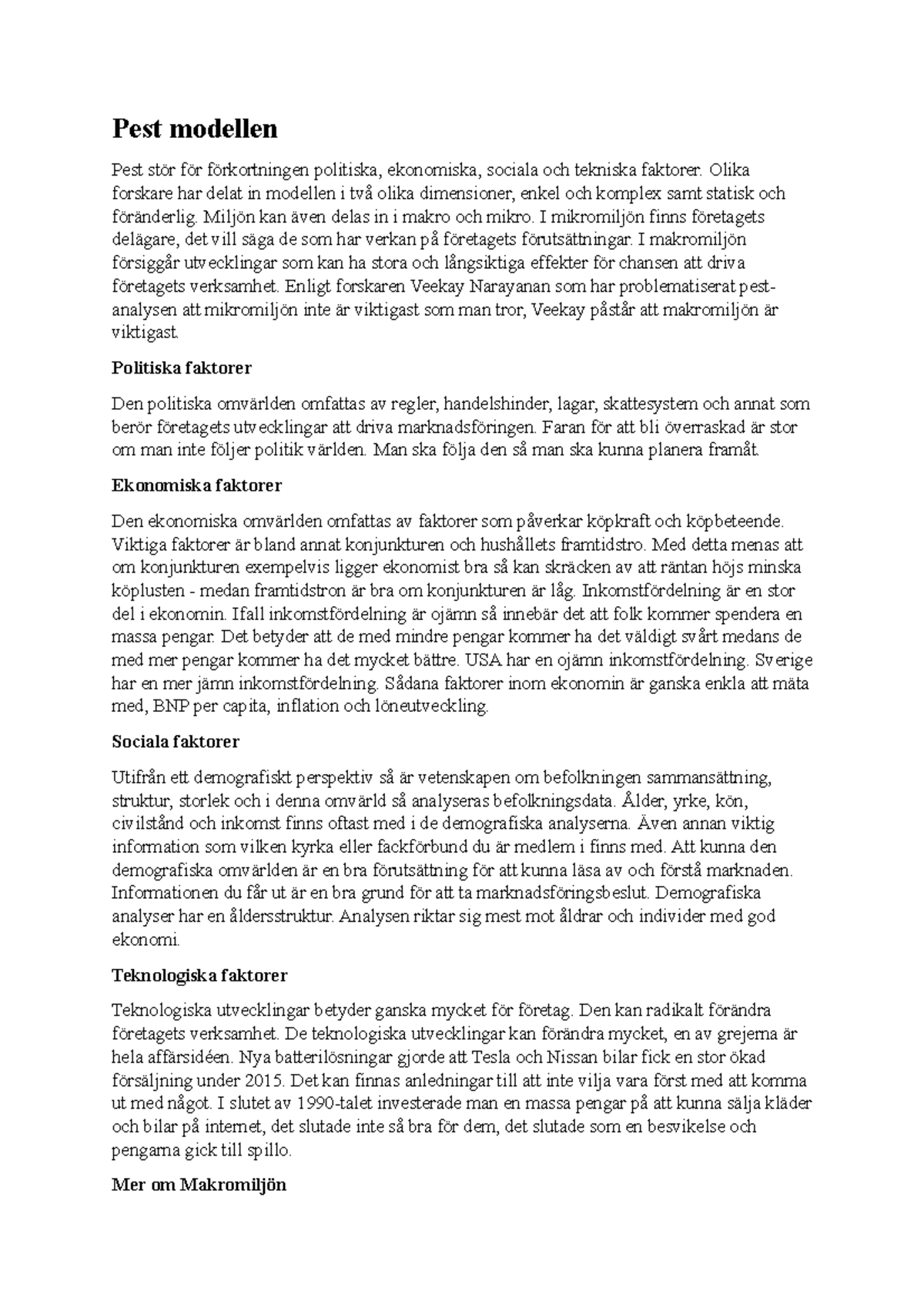 Pest modellen - hej - Pest modellen Pest stör för förkortningen ...