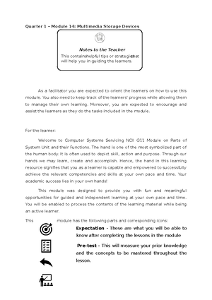 TLE-ICT-CSS-9 Q3-Module-3-4 - 9 9 TLE – ICT - CSS Quarter 3 – Module 3 ...