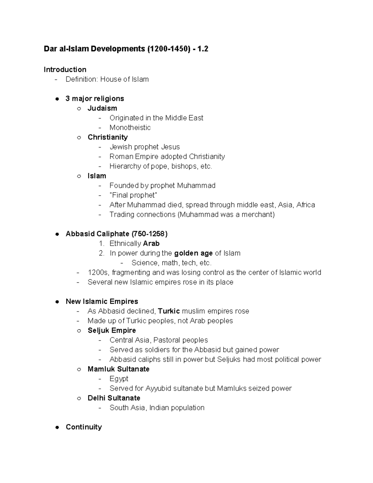 Dar al-Islam Developments 1.2 - H.H - Dar al-Islam Developments (1200 ...
