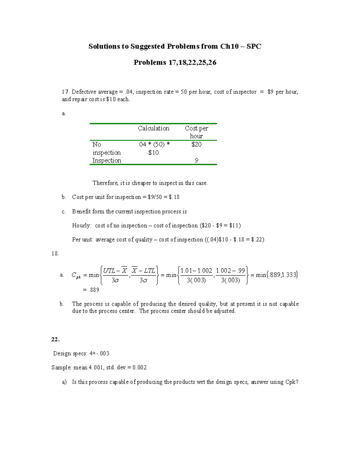Ch.10 Extra Suggested Problems (w solutions) - Solutions to Suggested ...