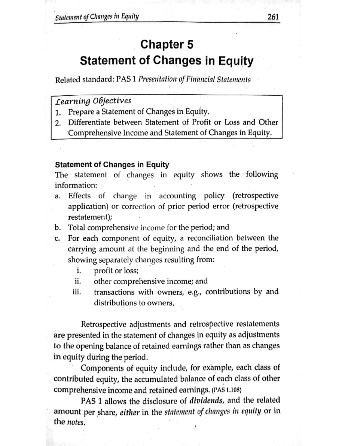 IA3 Millan Statement of Changes in Equity - Statement of Changes in ...