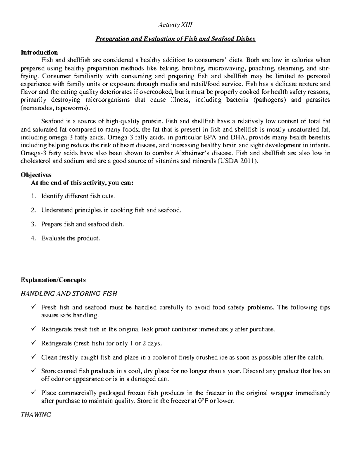 ND 100 Basic Foods 1 - Week 14 Activity 13 (Fullname) - Activity XIII ...