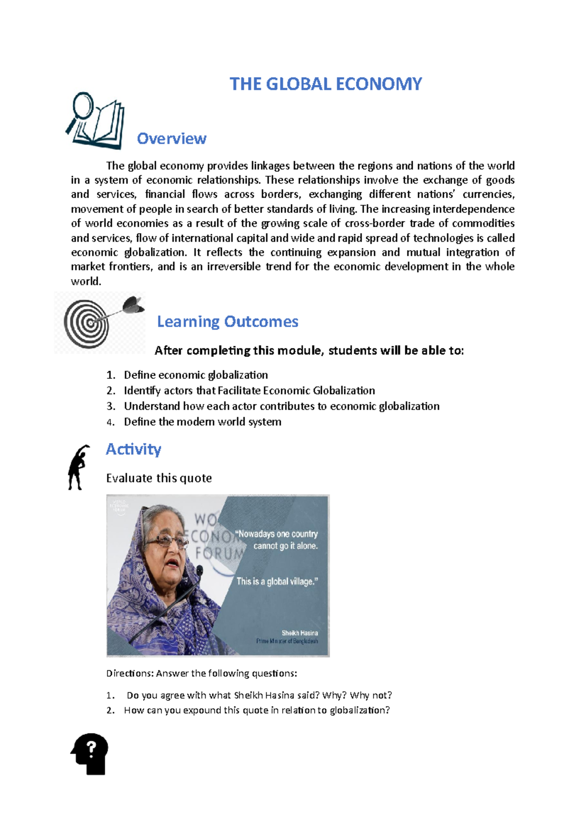 The-Global-Economy - Economic globalization and the modern world system ...