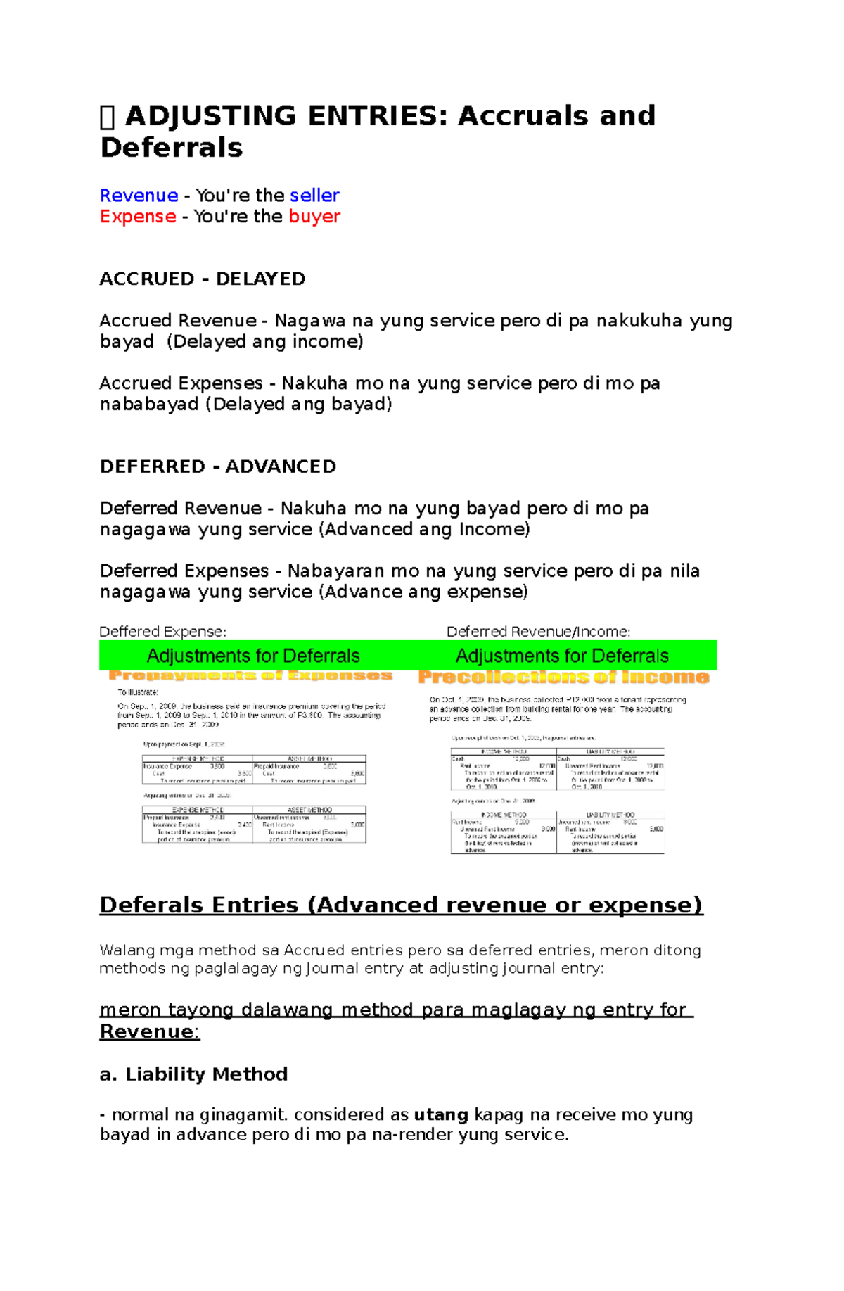 Adjusting Entry - Accruals and Deferrals - 🐀 ADJUSTING ENTRIES ...