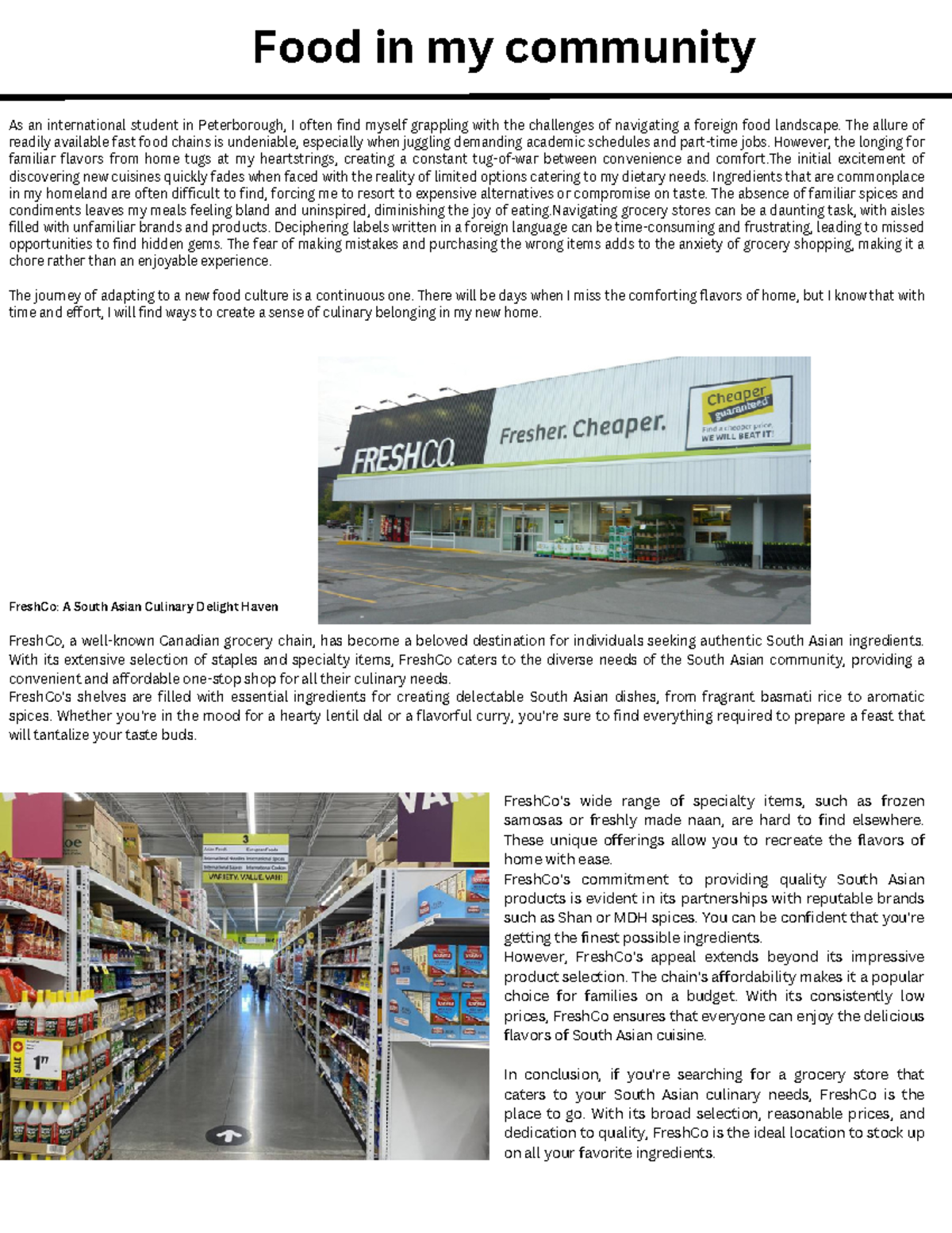 Assingment 2 SAFS 20231022 224741 0000 - FreshCo: A South Asian ...