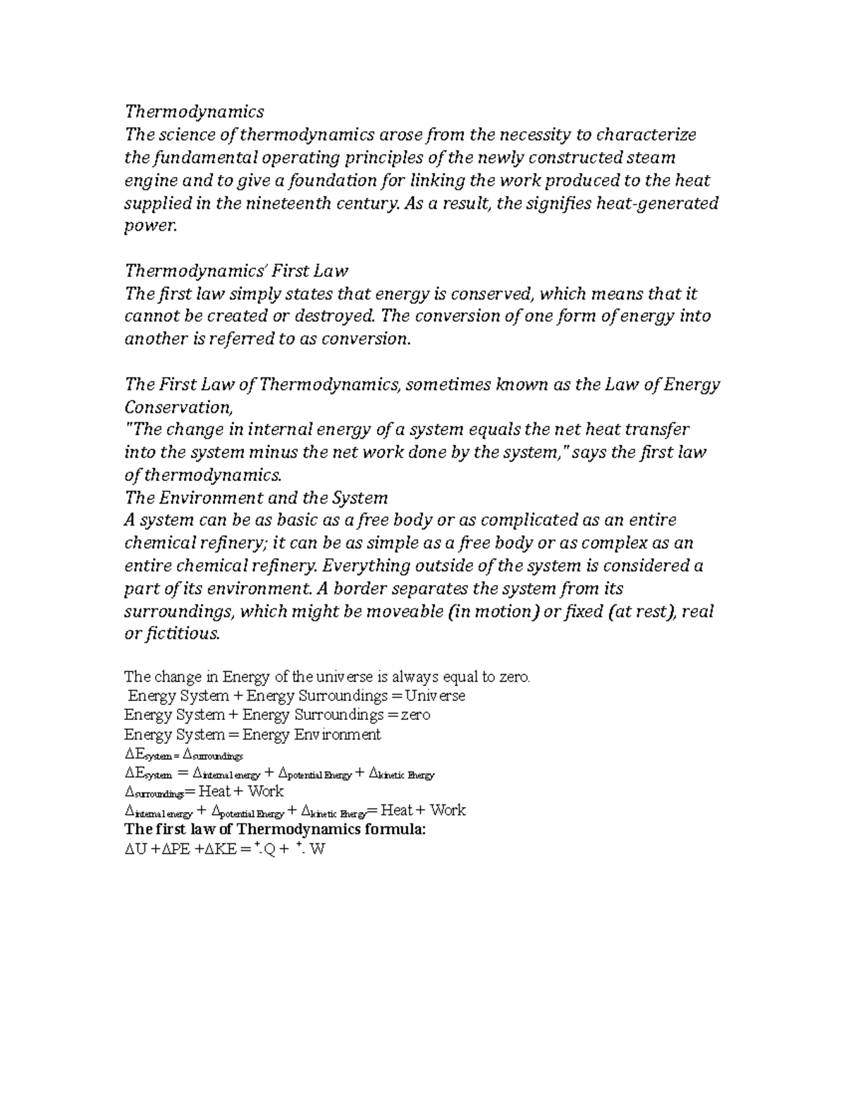 Thermodynamics - Short notes but easy to understand - Chemistry for ...