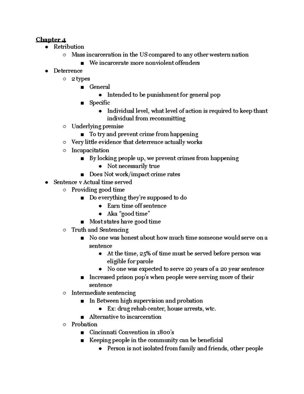 Chapter 4 - Corrections. - Chapter 4 Retribution Mass incarceration in ...