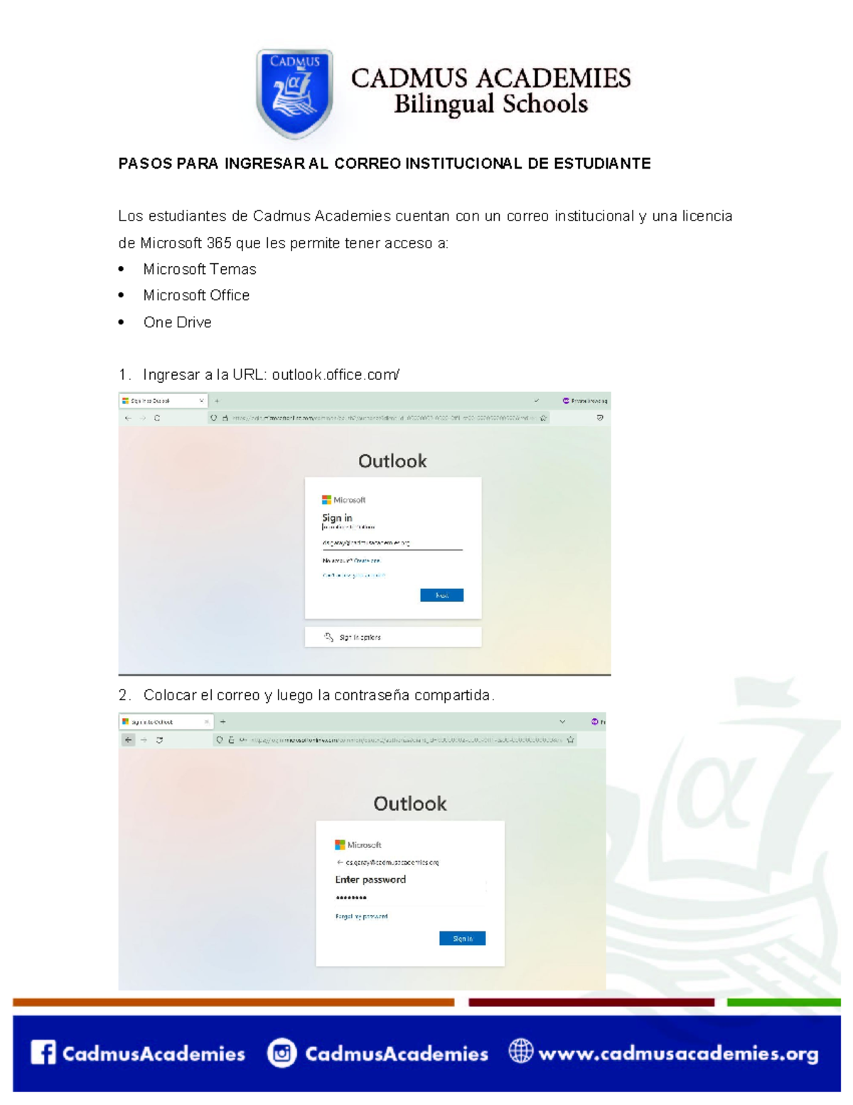 Pasos Ingreso a Correo Institucional - PASOS PARA INGRESAR AL CORREO ...
