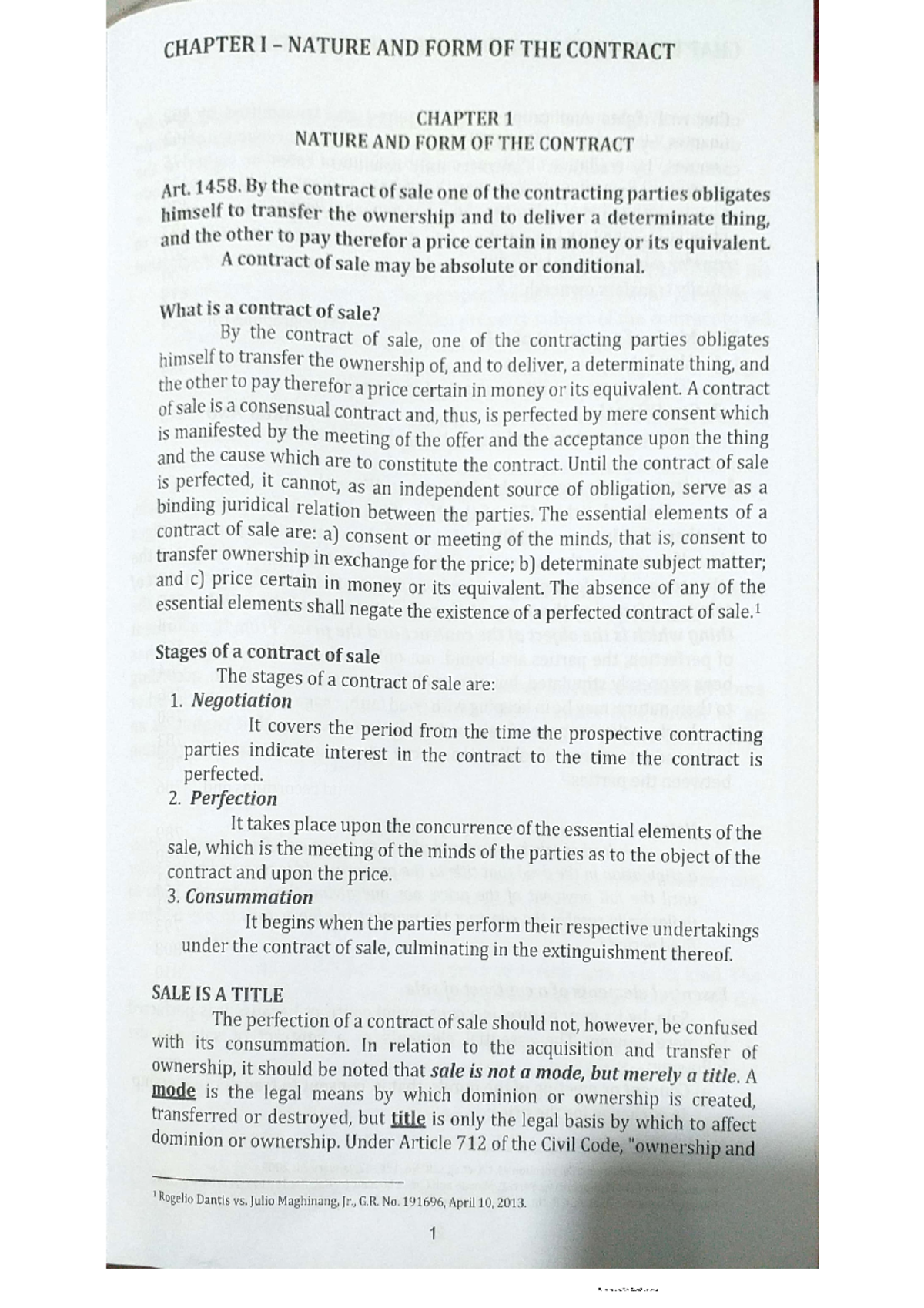 Sales - Chapter 1. Descriptive and Narrative. - Bachelor of Science in ...