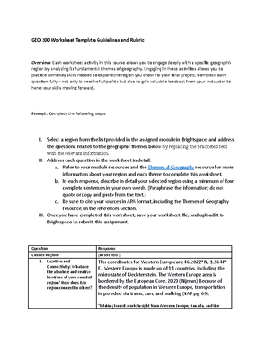 1-2 - qwertyuio - GEO 200 Worksheet Template Guidelines and Rubric ...