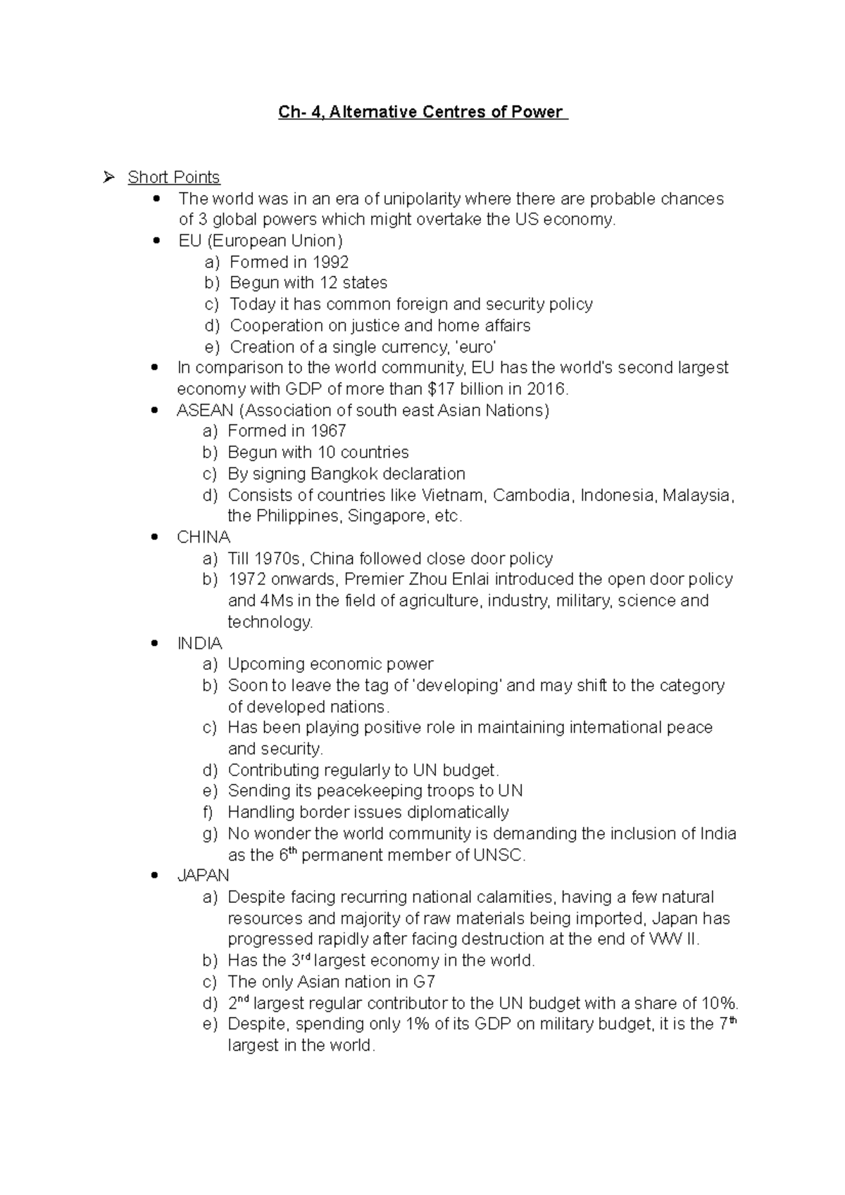 Ch-4,Alternative Centres of Power - Ch- 4, Alternative Centres of Power ...