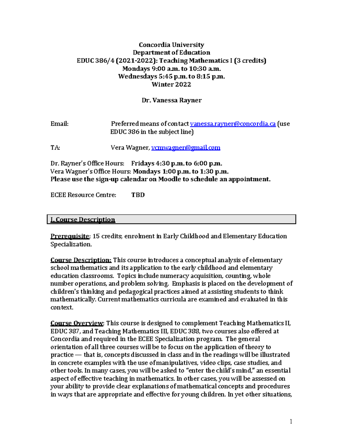 EDUC 386 Course Syllabus Outline 2022 - EDUC 386 - Concordia - Studocu