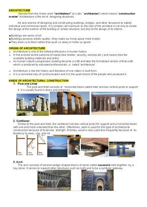 History-1-lecture-roman-architecture-part-3 compress - ROMAN ARCHITECTURAL EXAMPLES: a. ROMAN ...