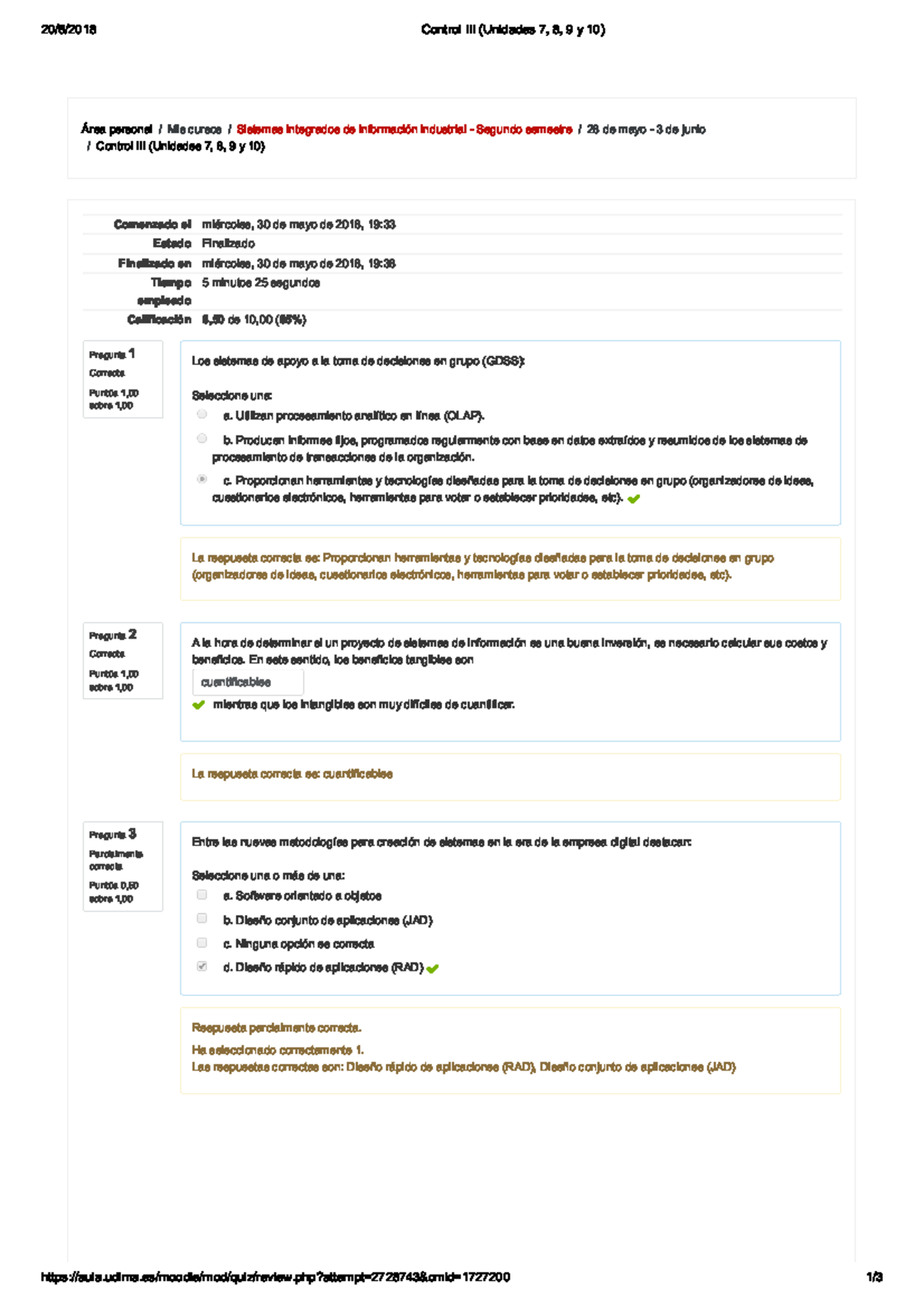 Control III 2 Nota 8 50 - Trabajo muy currado - - Studocu