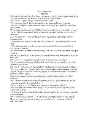 Rabies Lecture Notes - It is caused by the rabies virus, which is ...