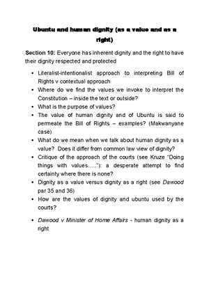 Notes - S36 – Limitation of Rights rights are not absolute and can be ...