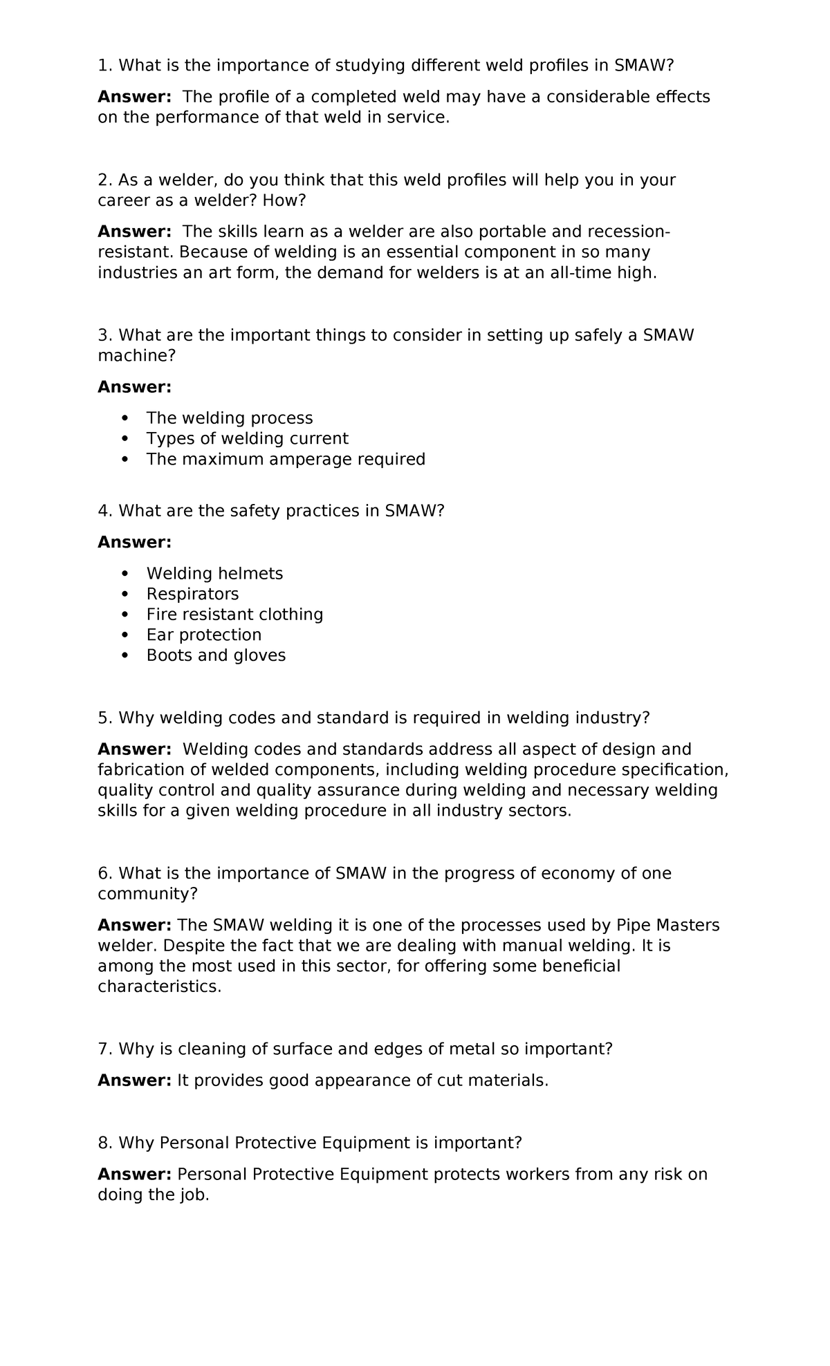 Welding Common Questions - What is the importance of studying different ...